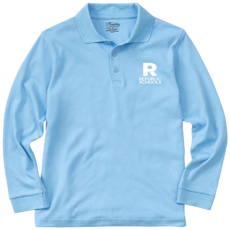 Lt. Blue Long Sleeve Polo – JB Designs